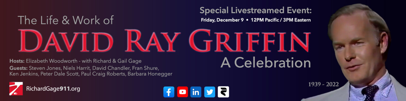 David Ray Griffin – 1939 to 2022
